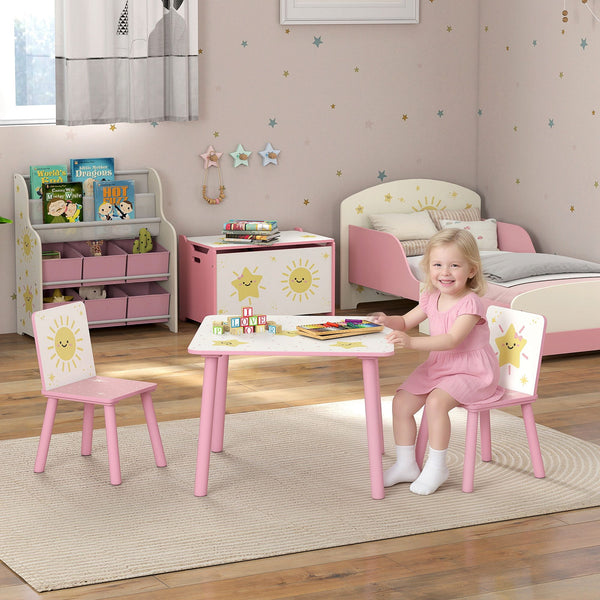 StarrySun™ Wooden Toddler Table & Chair Set – Durable, Kid-Sized Play ...